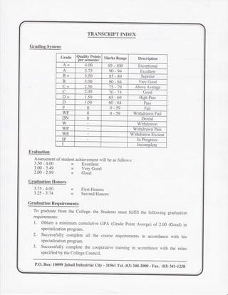 Associate Degree Transcript | PDF