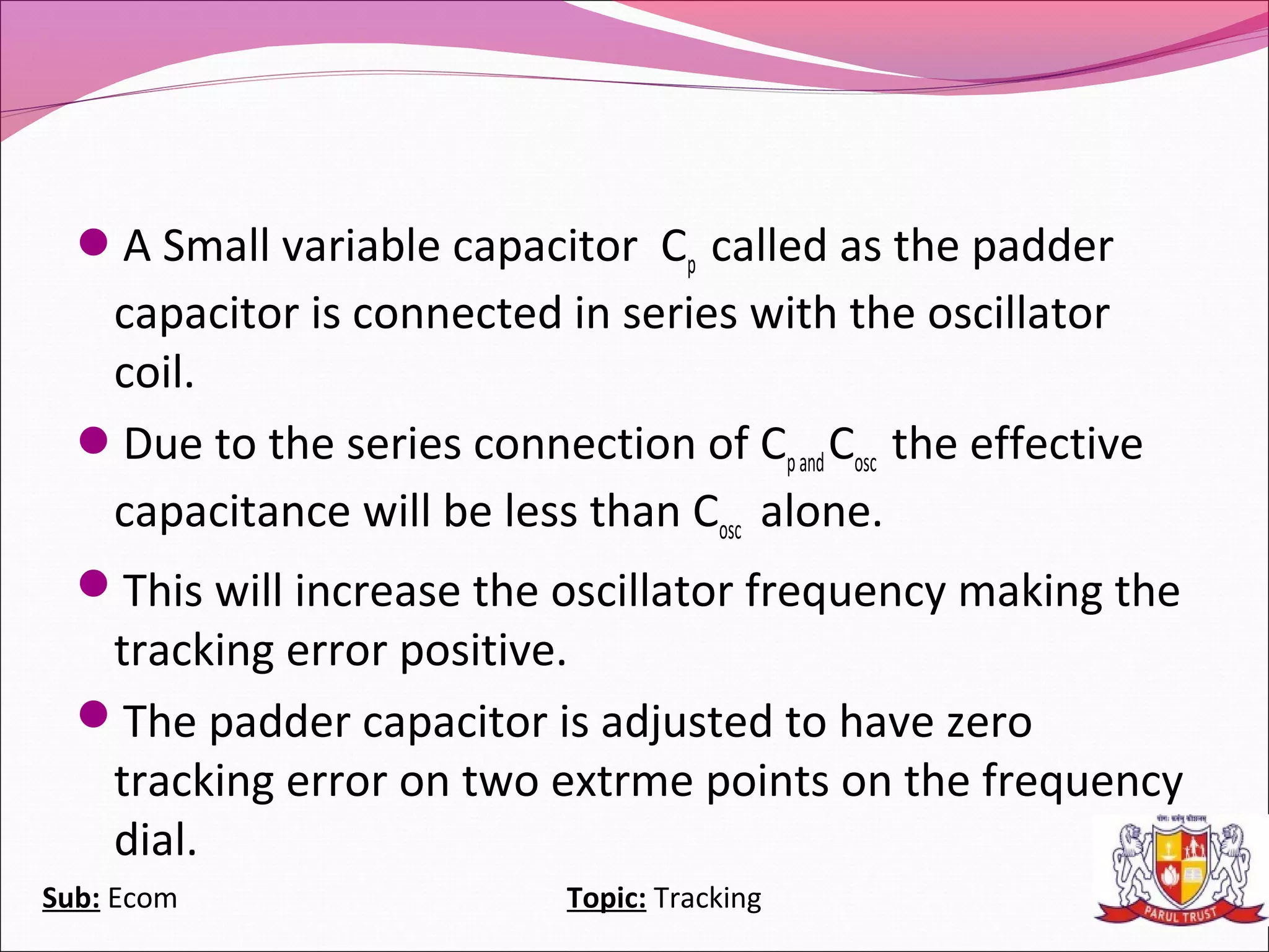 Tracking in receivers | PPT