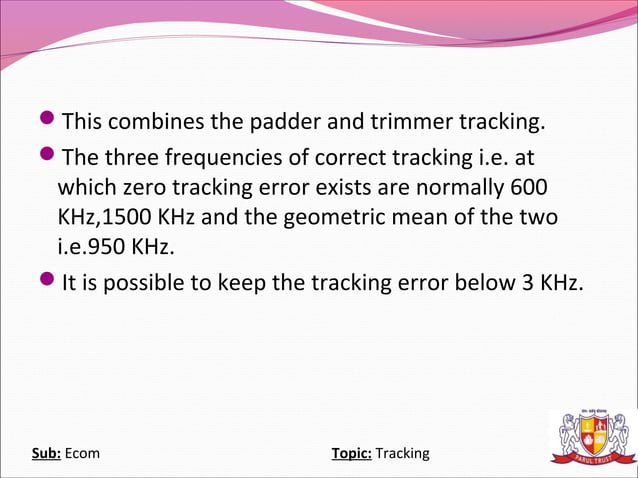 Tracking in receivers | PPT | Track and Field | Sports