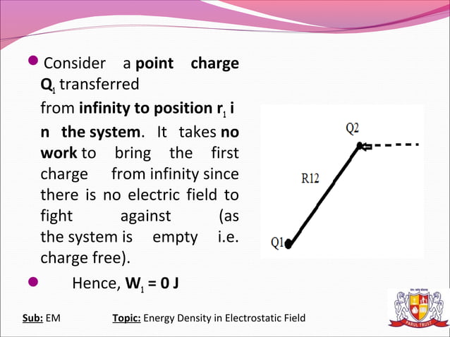 Energy density in electrostatic field | PPT | Physics | Science