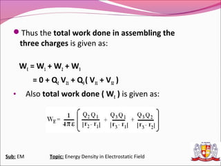 Energy density in electrostatic field | PPT