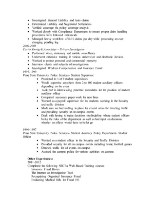 Eric Mertz Resume | DOCX | Business | Business and Finance