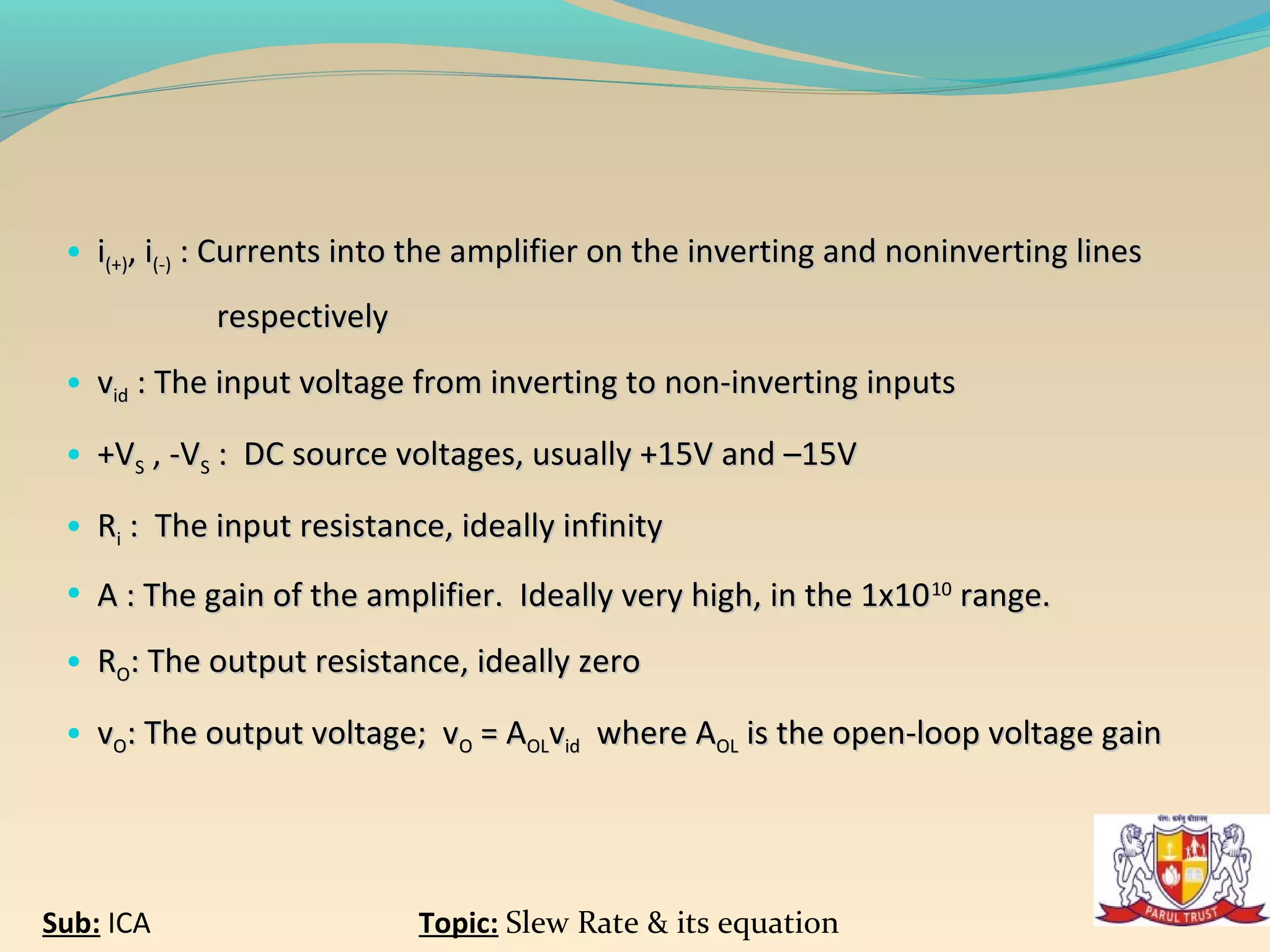 slew rate in opamp | PPT