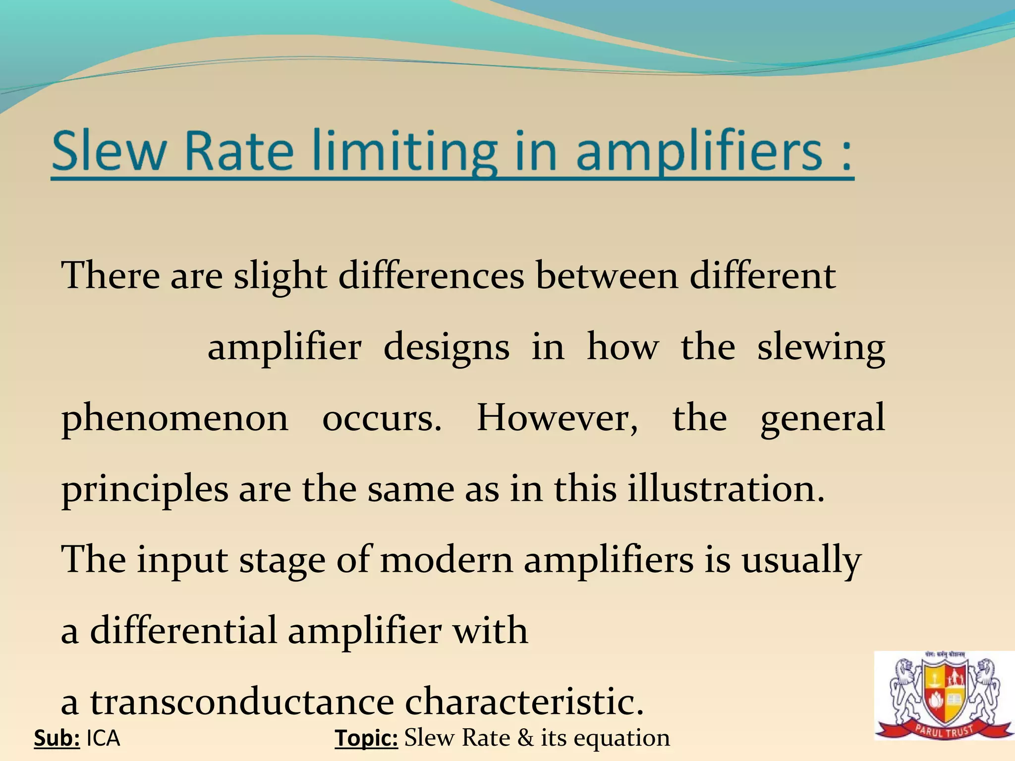 slew rate in opamp | PPT