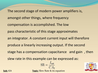 slew rate in opamp | PPT
