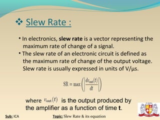 slew rate in opamp | PPT