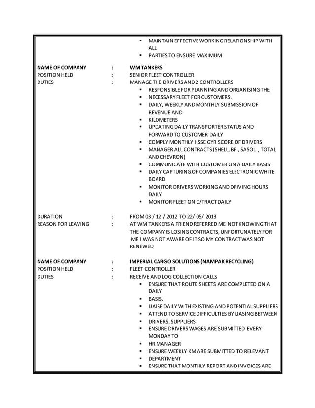 CURRICULUM VITAE OF ELIZABETH | DOCX | Logistics | Business