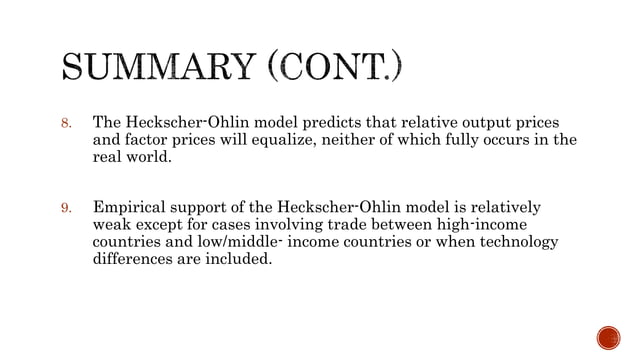 ECT03 Heckscher-Ohlin model powerpoint slides | PPT