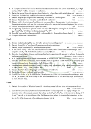 Ec6401 ec ii university questions | PDF