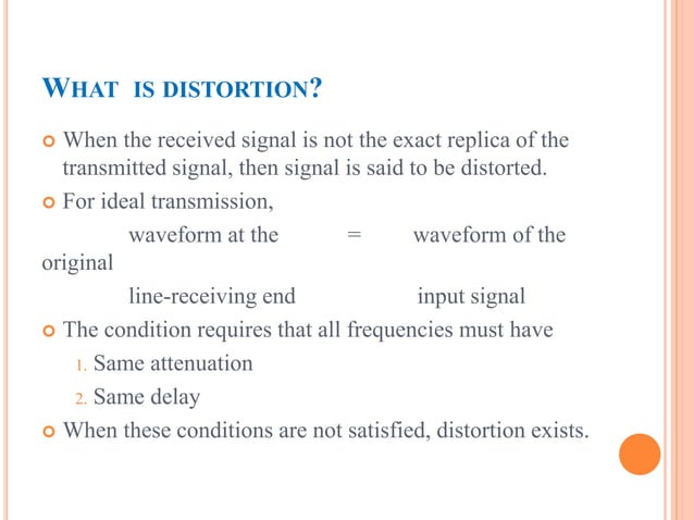 EC6503 TLWG - Waveform Distortion | PPTX | Digital Audio | Computer ...