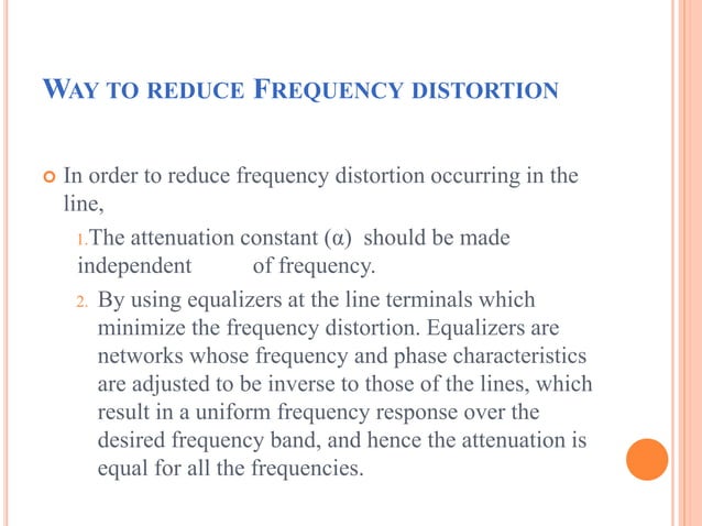 EC6503 TLWG - Waveform Distortion | PPTX | Digital Audio | Computer ...