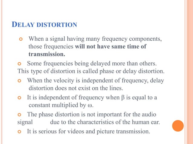 EC6503 TLWG - Waveform Distortion | PPTX | Digital Audio | Computer ...