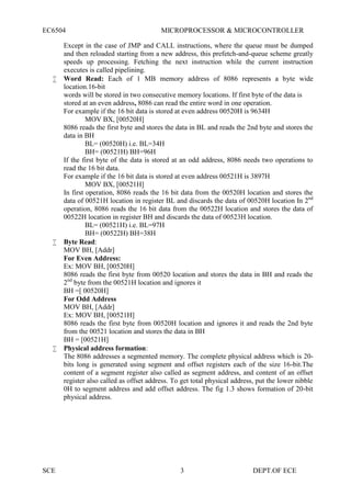 Ec6504 microprocessor and microcontroller | PDF