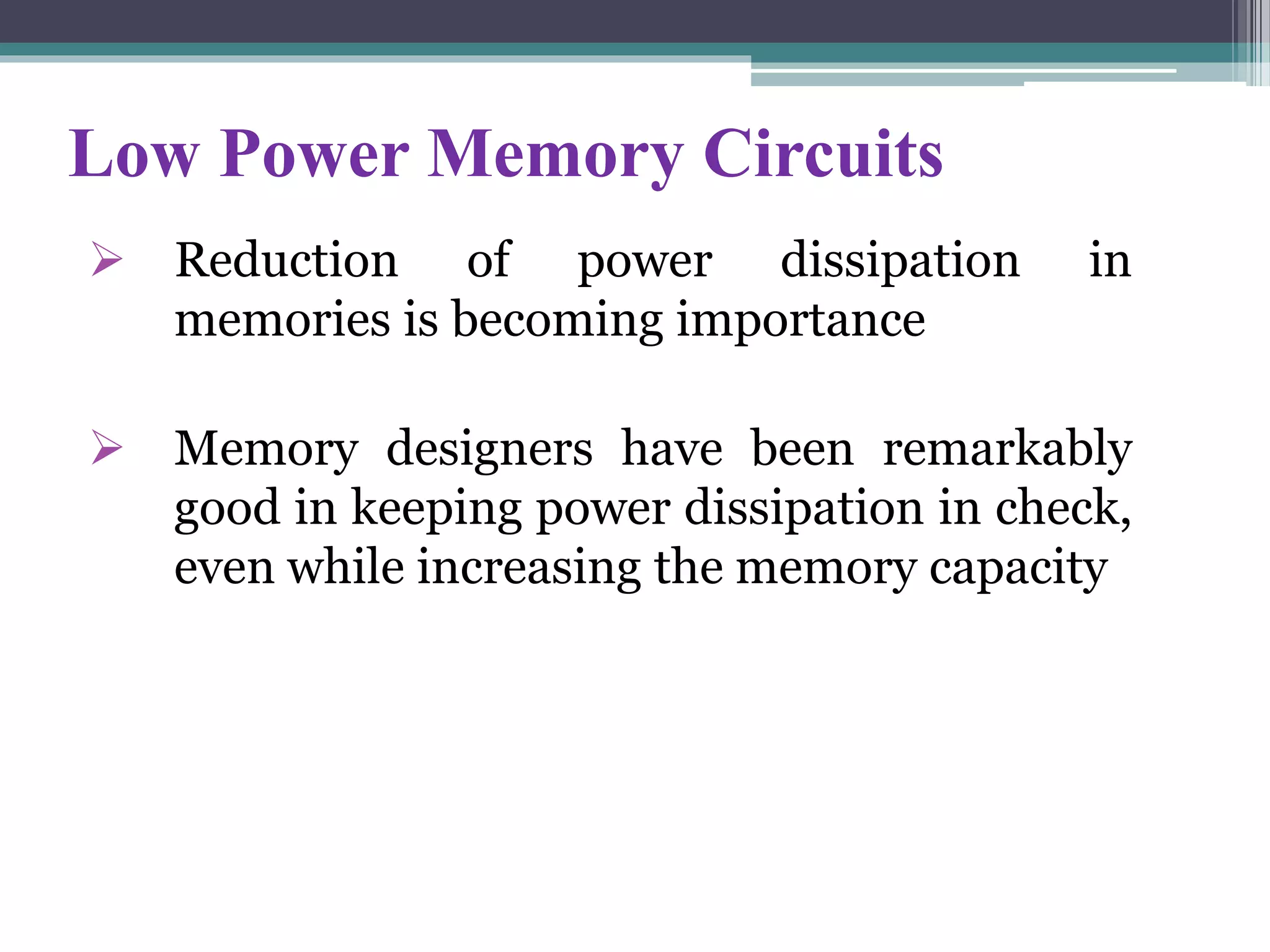 EC6601 VLSI Design Memory Circuits | PPTX