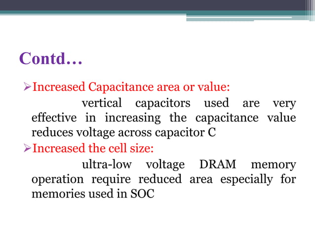 EC6601 VLSI Design Memory Circuits | PPTX | Data Storage and ...