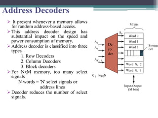 EC6601 VLSI Design Memory Circuits | PPTX