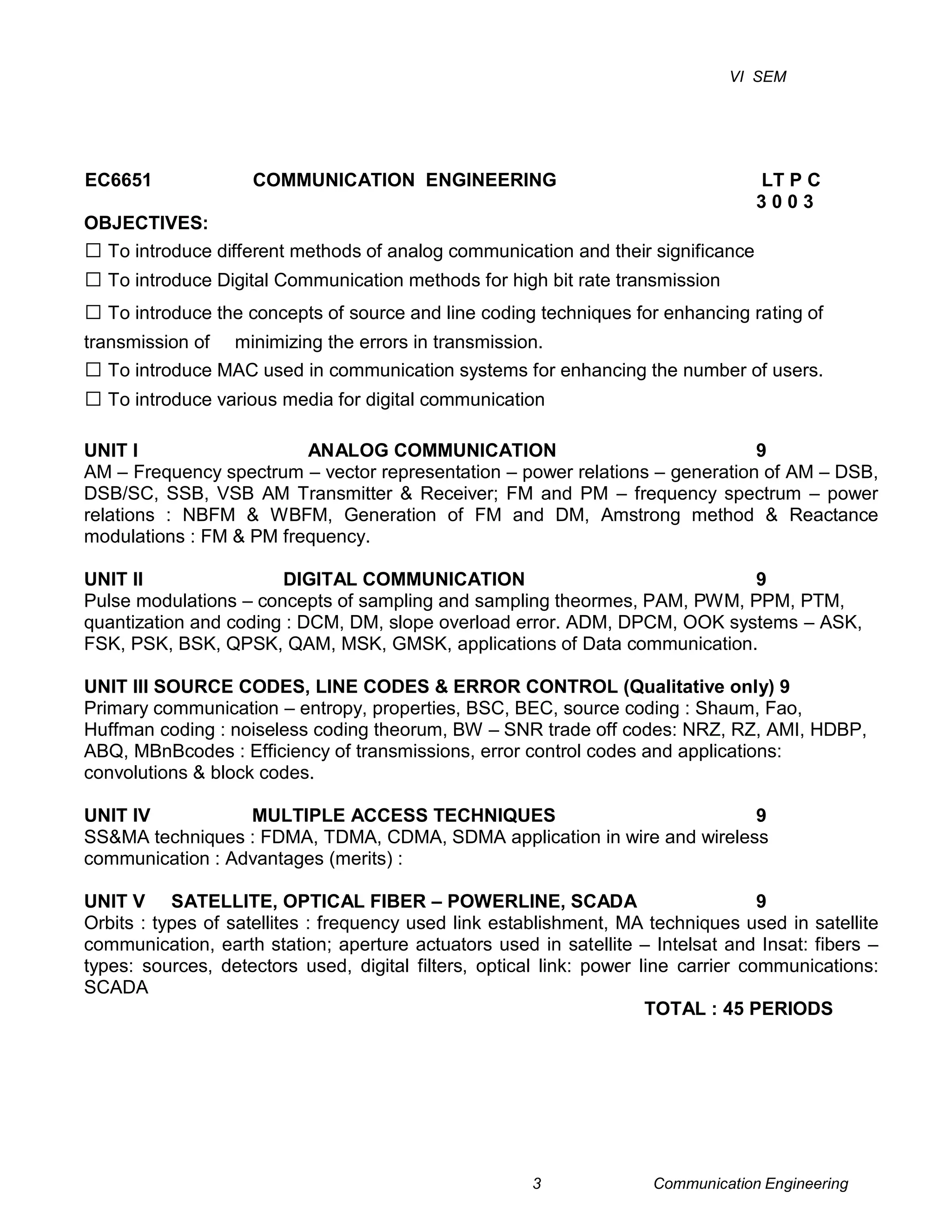 EC 6651 Communication Engineering | PDF | Digital Audio | Computer Software and Applications