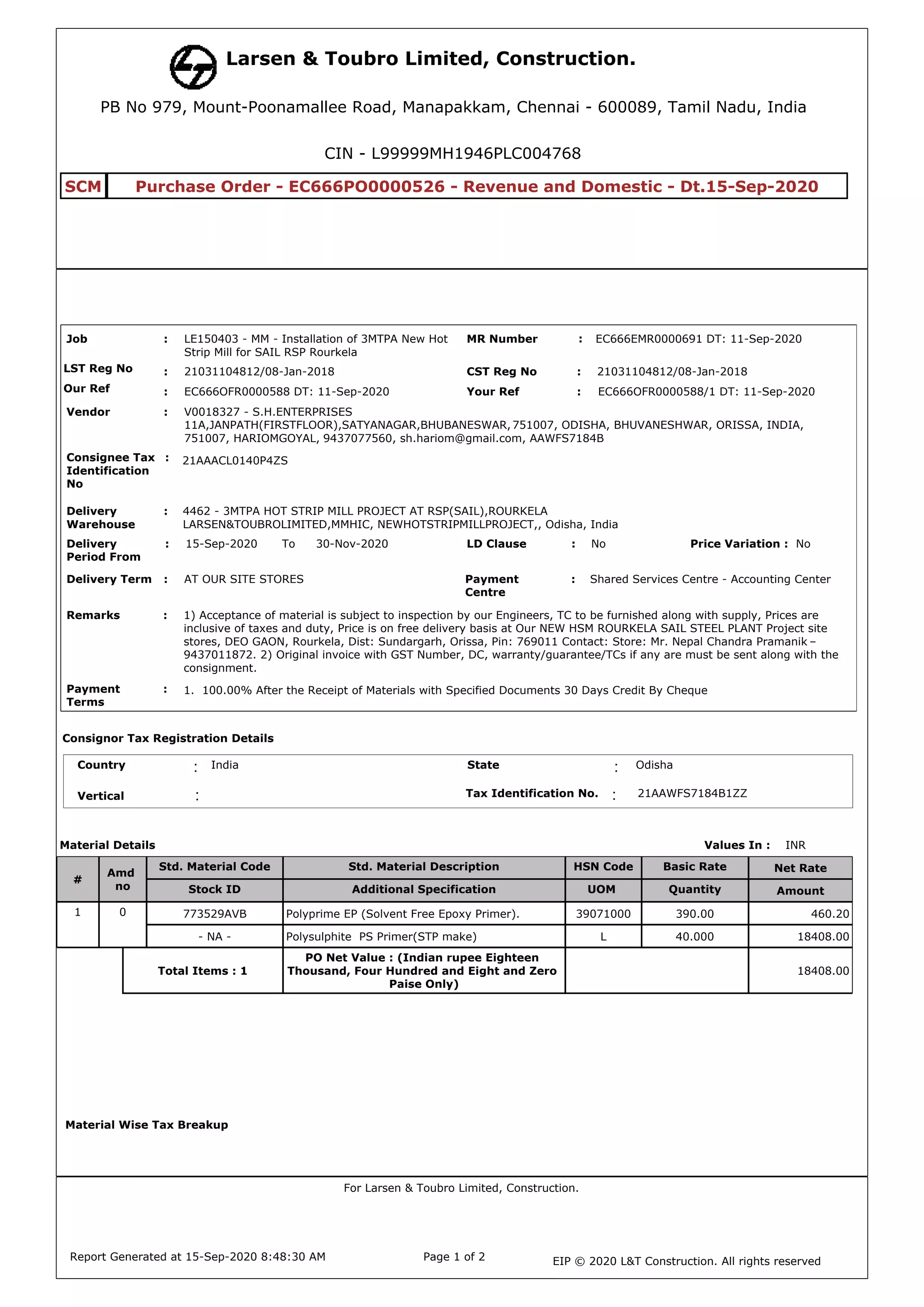 L n T Work Order | PDF