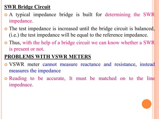 EC6701 RF&MW - VSWR Meter | PPTX