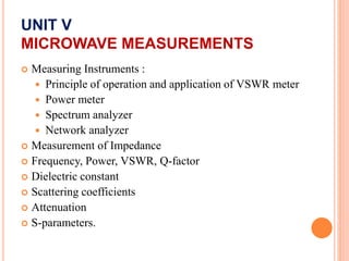 EC6701 RF&MW - VSWR Meter | PPTX