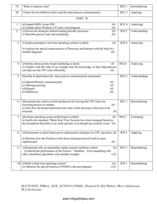 Ec6703 embedded and real time systems(1) | PDF