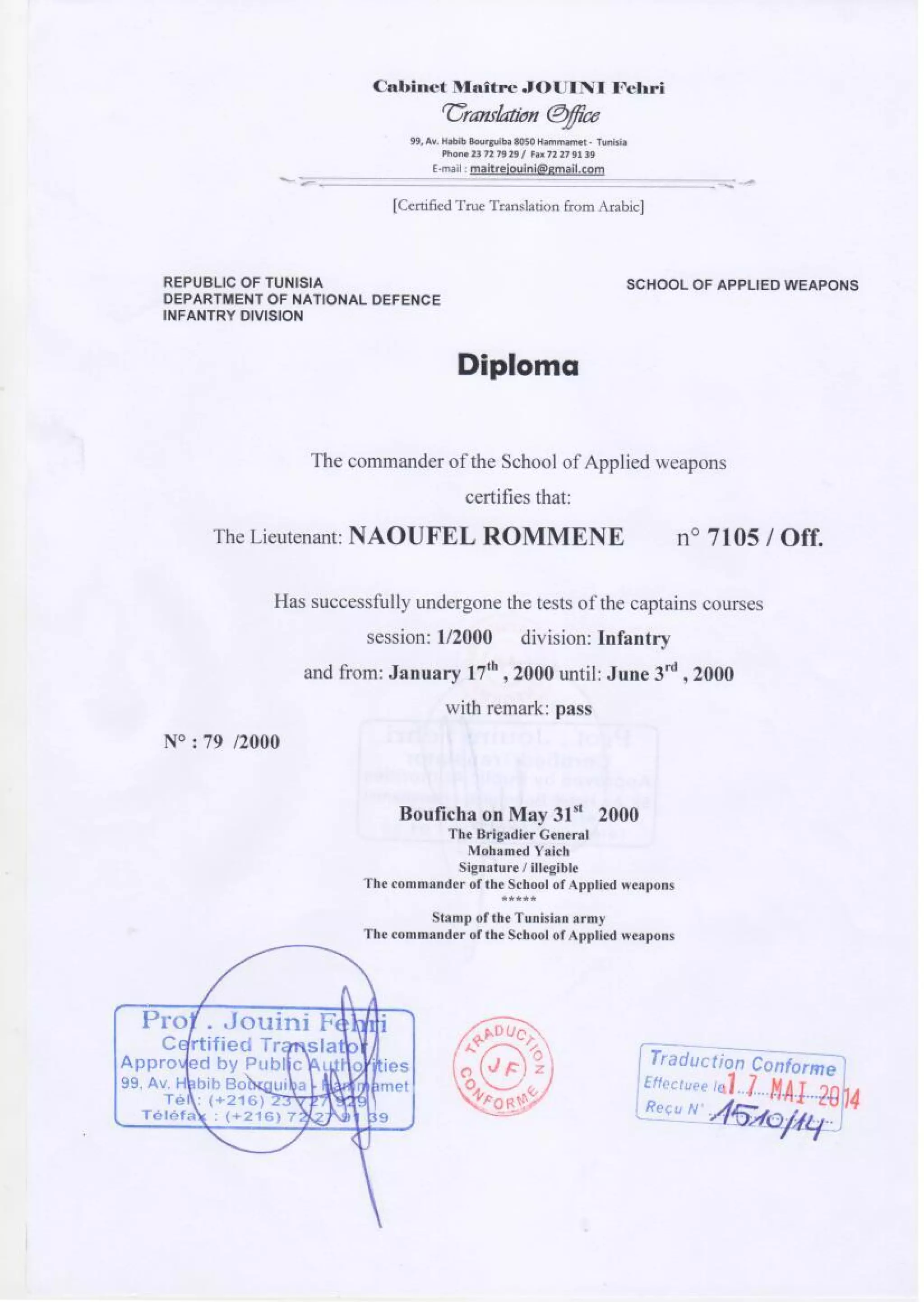 Captain courses certificate - Eng | PDF