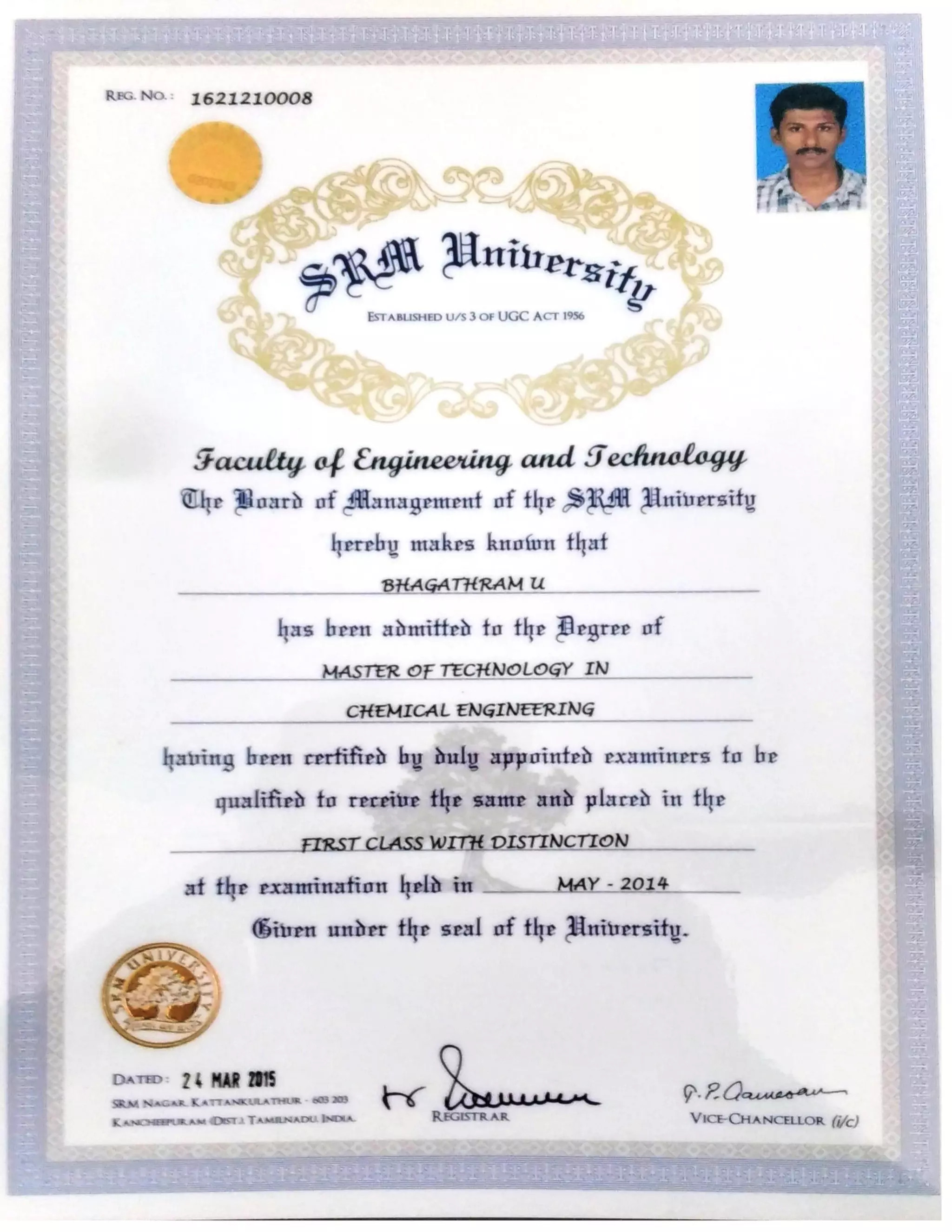 M Tech Certificate | PDF