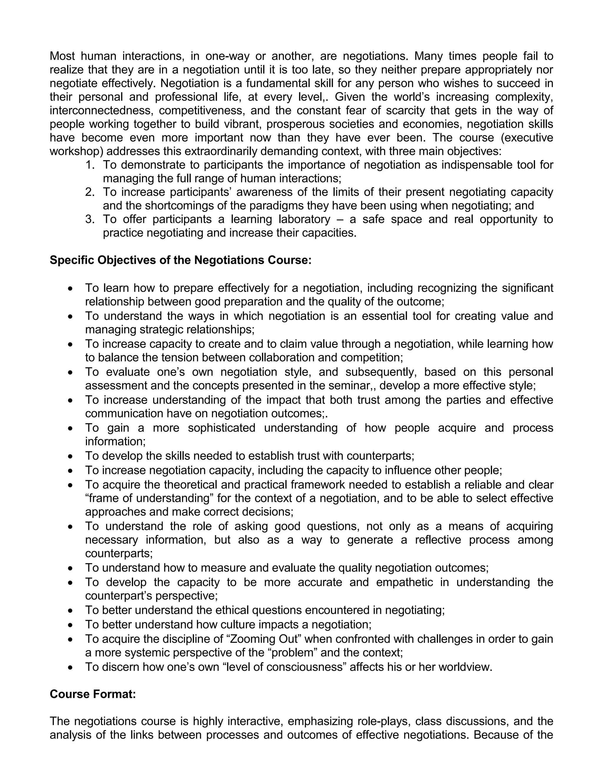 ORGB 633 Negotiation McGill MBA Winter 2014 | DOCX | Dating | Family ...