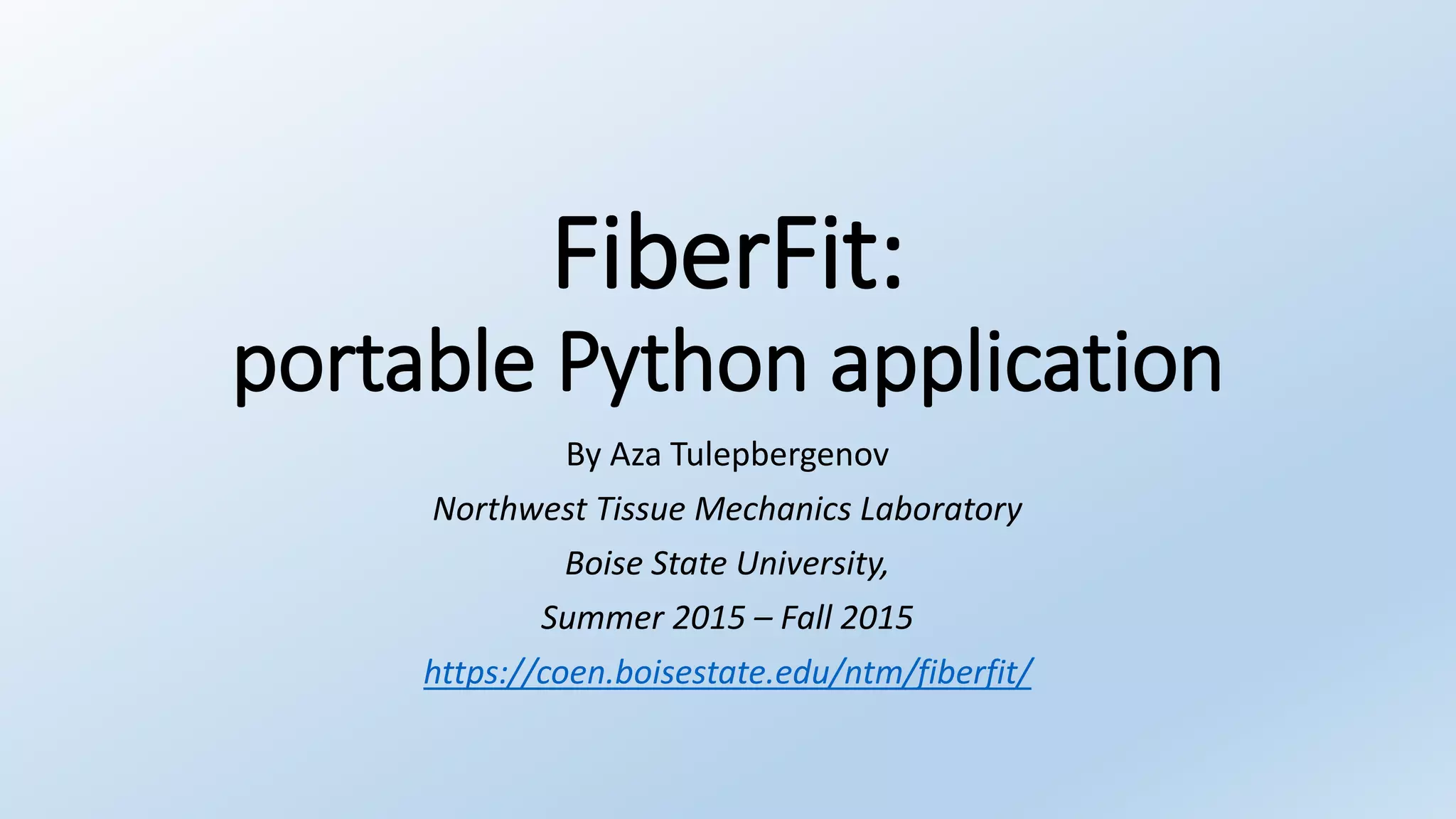 FiberFit-Demo | PPT