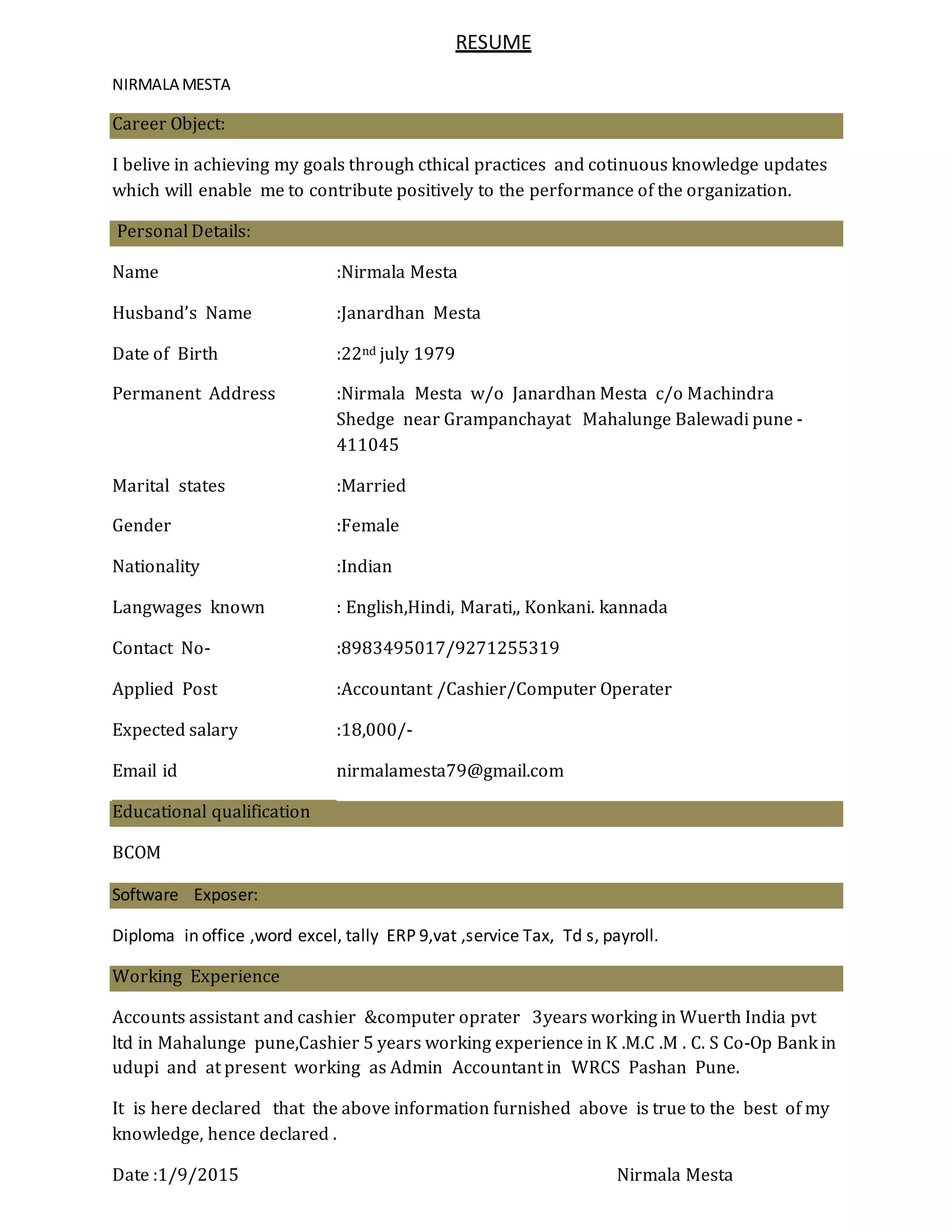 resume (1) (1) (1) | DOCX | Hinduism | Religion & Spirituality