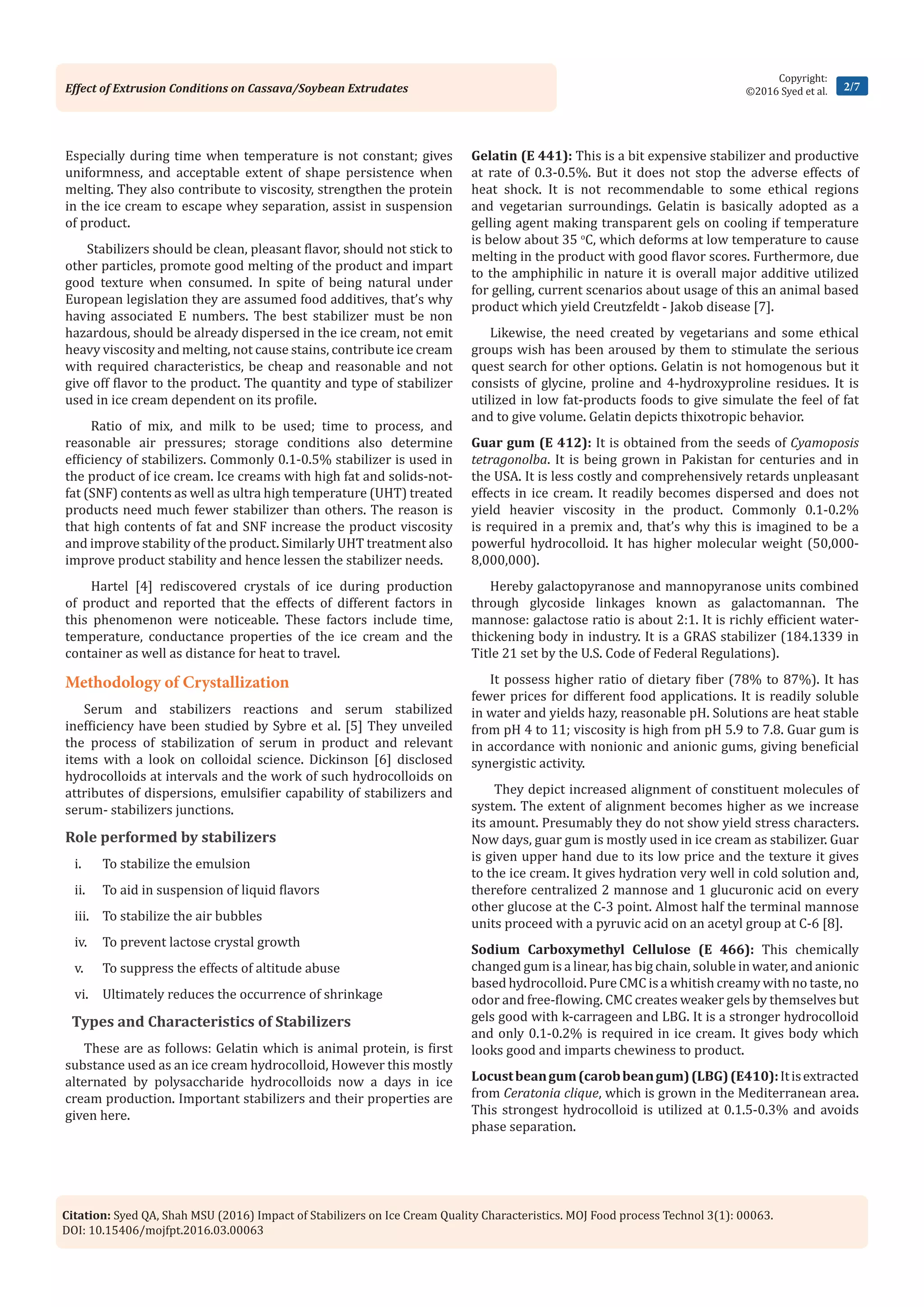 Ice cream in stabilizers | PDF