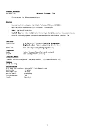 Ahmed Ashraf CV.... | PDF