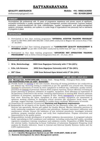 Satya_Resume_Latest | PDF