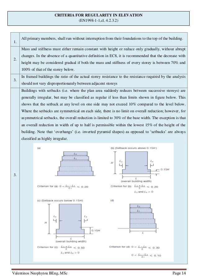 Design notes for seismic design of building accordance to Eurocode 8