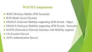 Ec8004 wireless networks unit 1 watm | PPTX