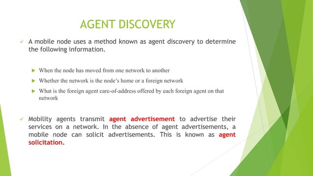 Ec8004 wireless networks unit 2 agent discovery | PPT