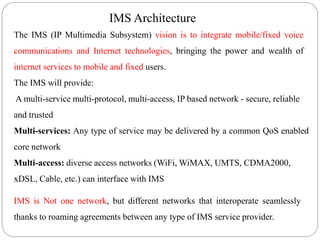 EC8004 WIRELESS NETWORKS UNIT 5 - IMS | PPT