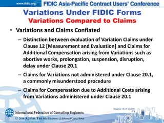 FIDIC 2016 Day02-1010 Variations Under FIDIC Forms, Adrias Tan | PPSX