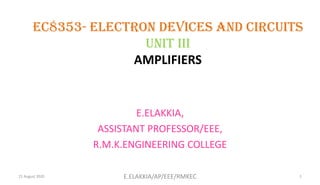 Ec8353 edc unit3 | PPT