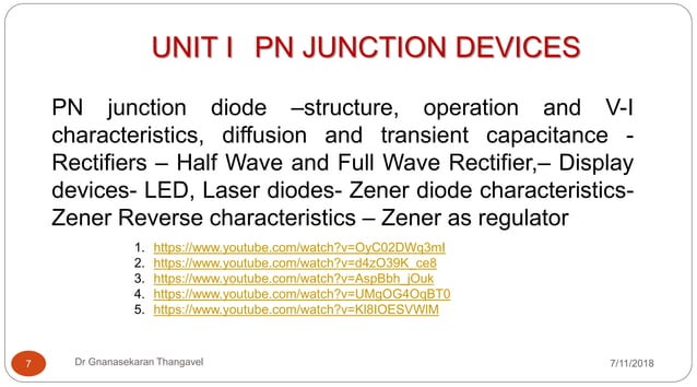 EC8353 ELECTRONIC DEVICES AND CIRCUITS Unit 1 | PPTX | Chemistry | Science