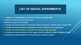 Ec8361 ANALOG AND DIGITAL LABORATORY | PPTX