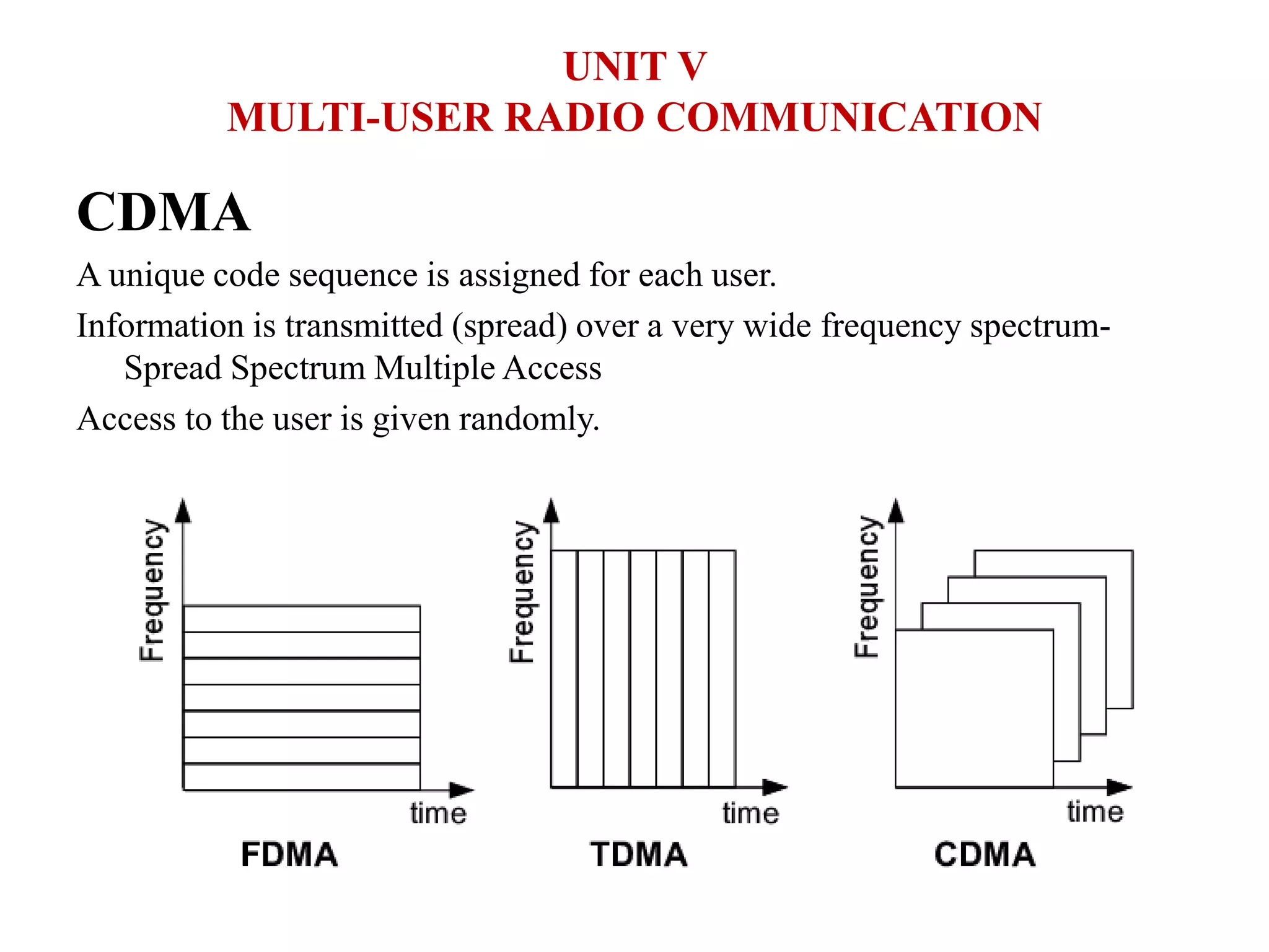 EC8394 MULTI USER RADIO COMMUNICATION UNIT V | PPT