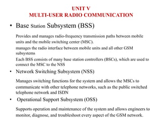 EC8394 MULTI USER RADIO COMMUNICATION UNIT V | PPT