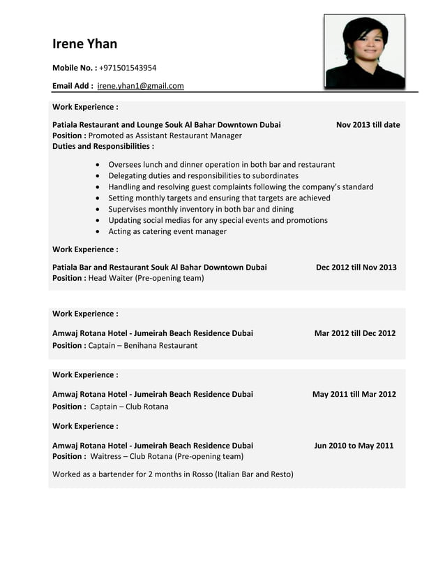 Irene Yhan CV | PDF