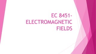 Ec8451 - Electro Magnetic Fields | PDF