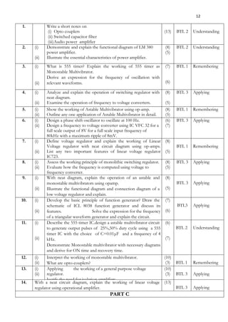 EC8453 Linear Intergrated circuits question bank | DOC