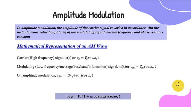 Ec8491 Communication Theory-Unit 1 - Amplitude Modulation | PPTX