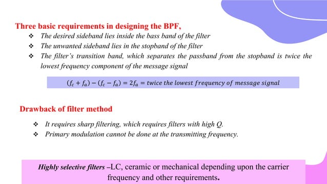 Ec8491 CT - Unit 1 - Single Sideband Suppressed Carrier (SSB-SC) | PPTX ...