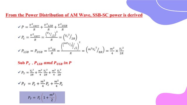 Ec8491 CT - Unit 1 - Single Sideband Suppressed Carrier (SSB-SC) | PPTX ...