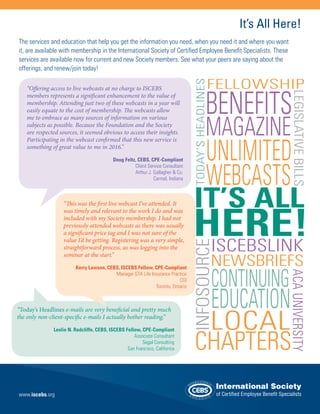 CEBS Advantage Newsletter December 15, 2015, pages 11 to 12 | PDF